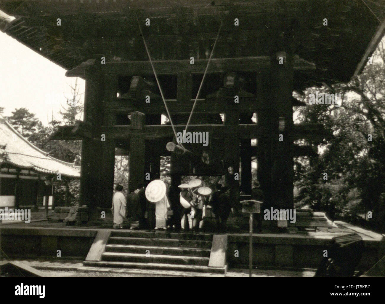 Big bell in Nara, Japan. 1935 Stock Photo - Alamy