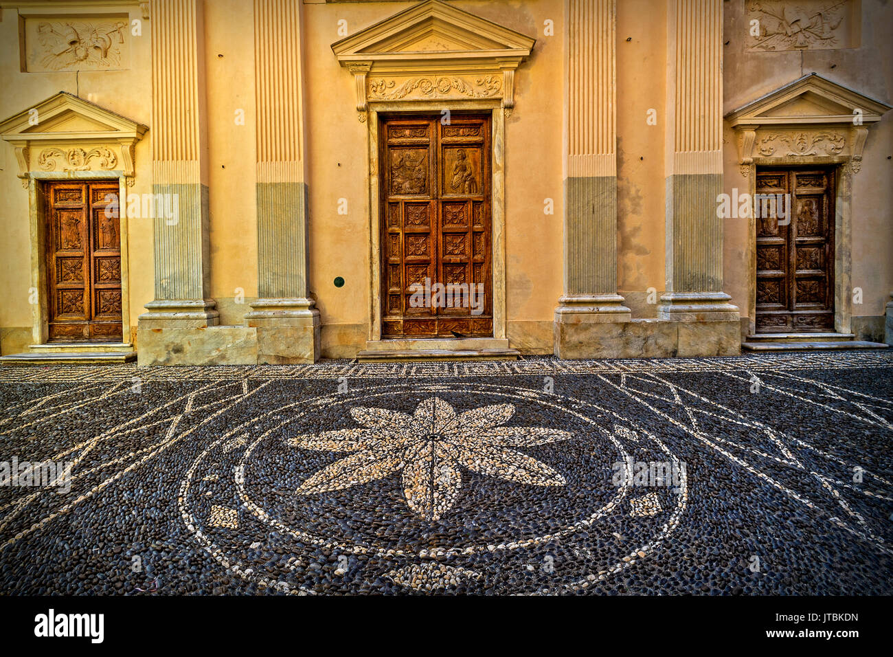 Italy Liguria Camogli - Risseu (typical Ligurian mosaic made of river ...