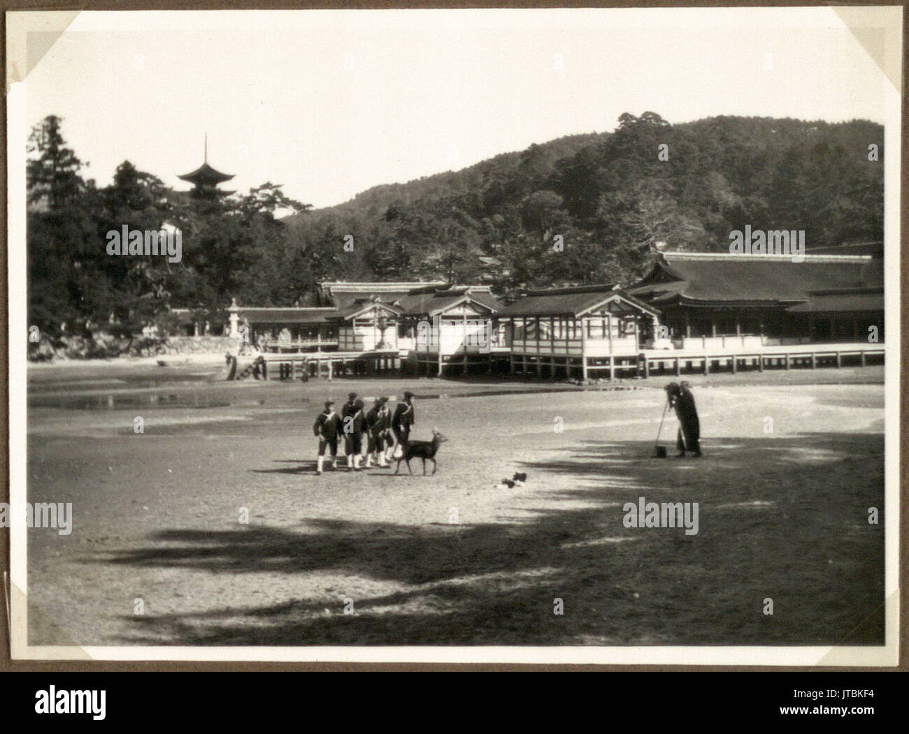 Temple at Miyajima, build on piles, Japan. 1935 Stock Photo - Alamy