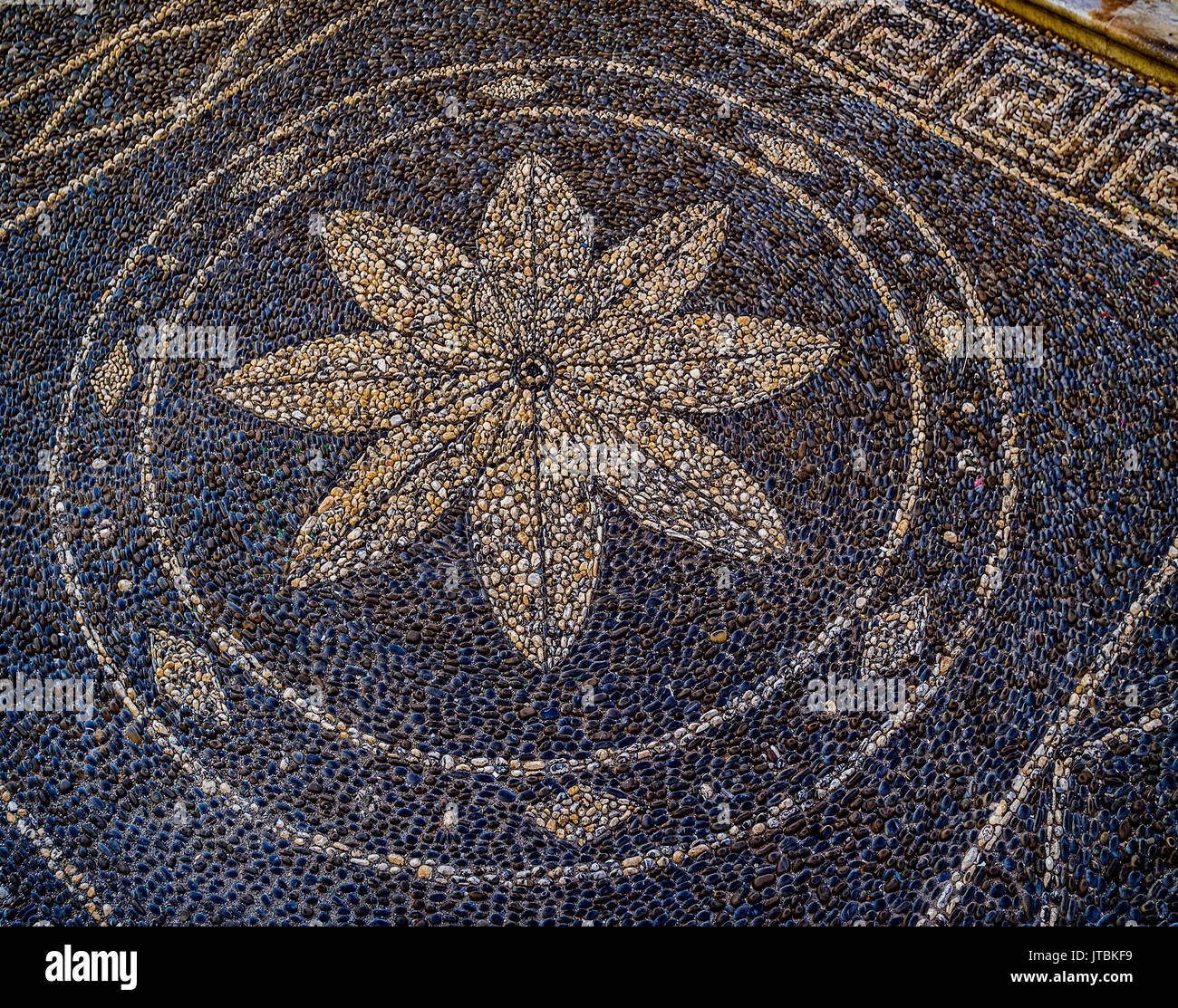 Typical ligurian mosaic made of river stones hi-res stock photography ...