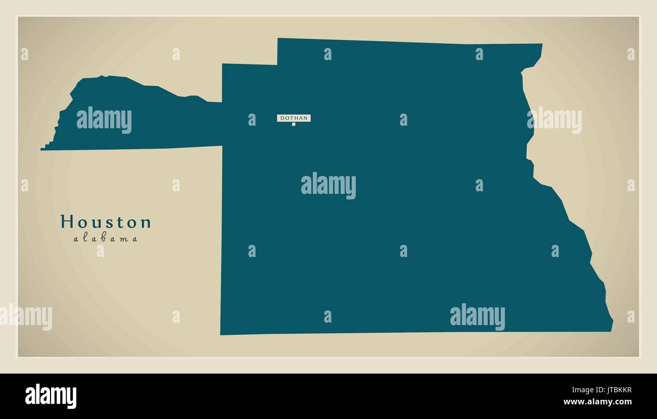 Houston county map hi-res stock photography and images - Alamy