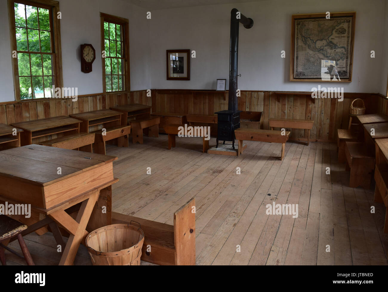 Restored 1800's schoolroom Stock Photo - Alamy