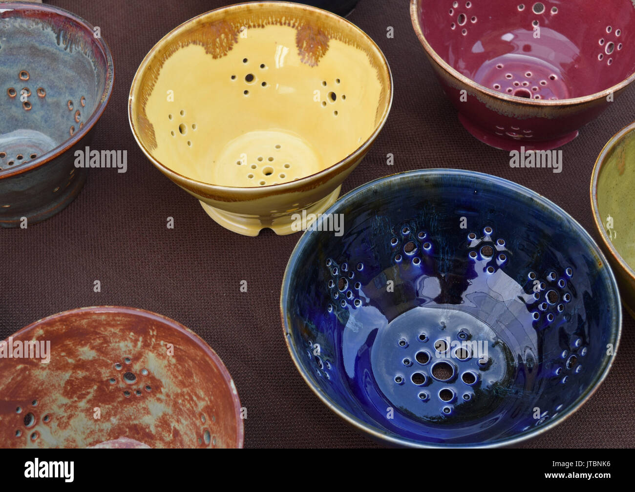 Colorful ceramic bowls Stock Photo - Alamy