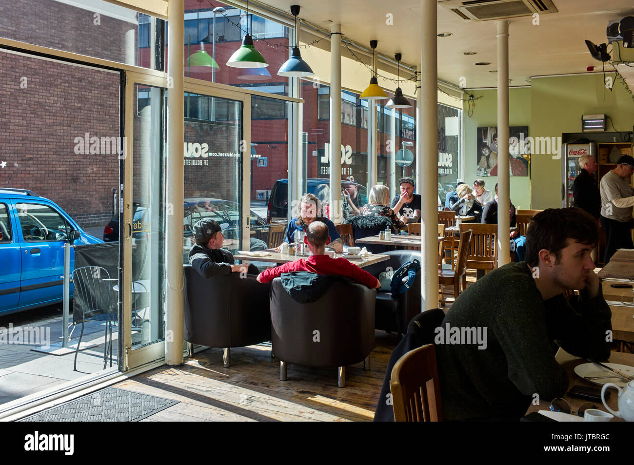 Interior of Soul cafe in Bold Street, Liverpool Stock Photo - Alamy