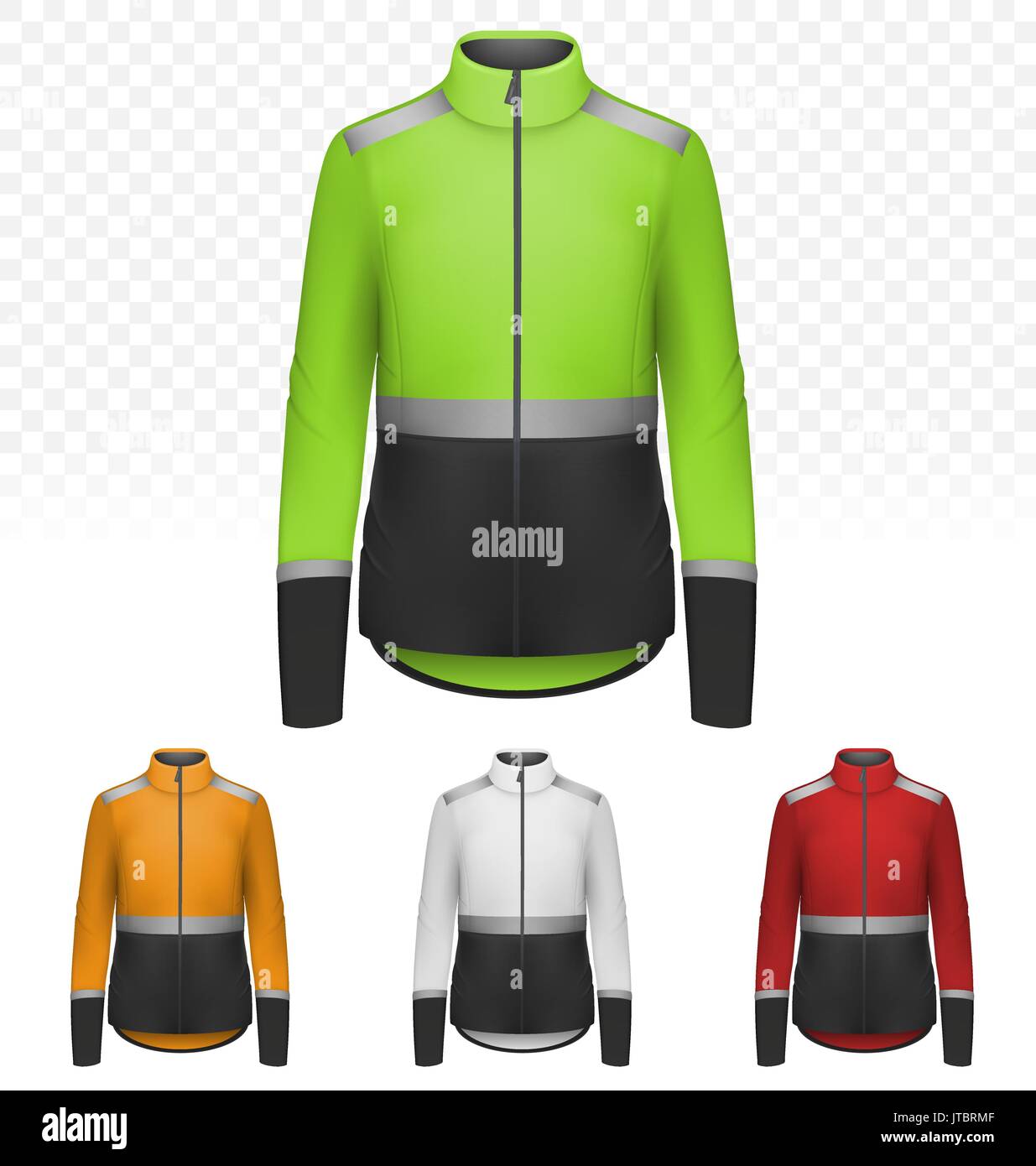 Female reflective jacket isolated on transparent background Stock ...