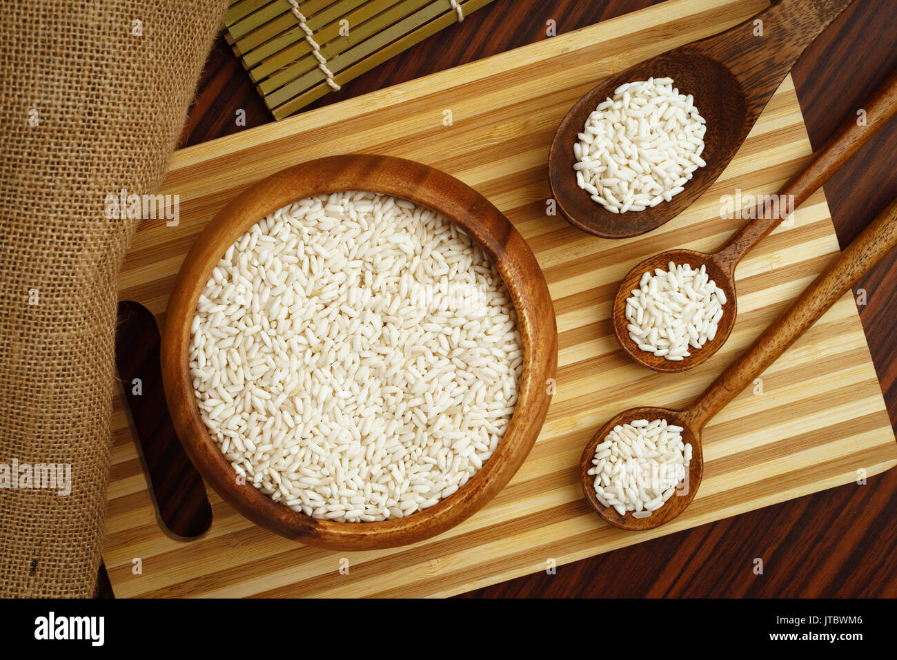 Organic sticky rice or glutinous rice Stock Photo - Alamy