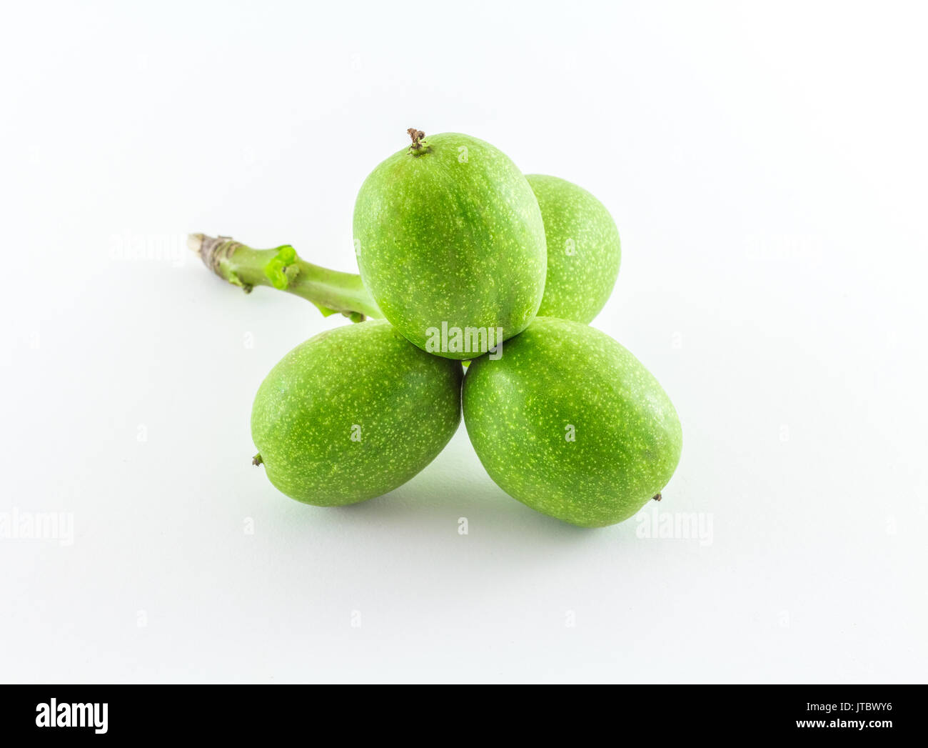 Walnut Fresh isolated on white background Stock Photo - Alamy