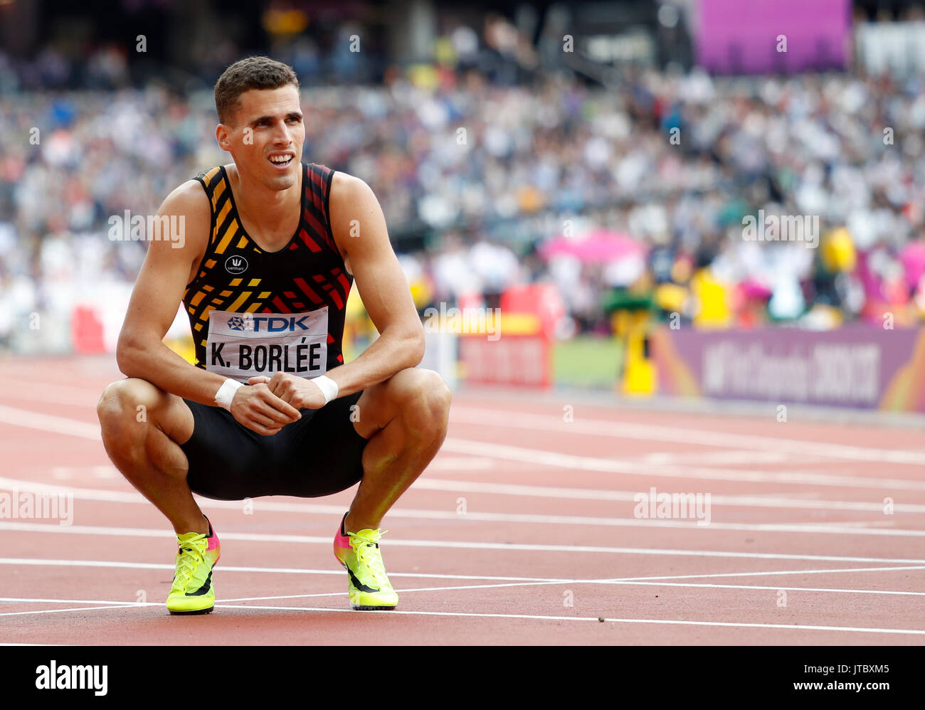 Belgium's Kevin Borlee after the Men's 400m heat one during day two of ...