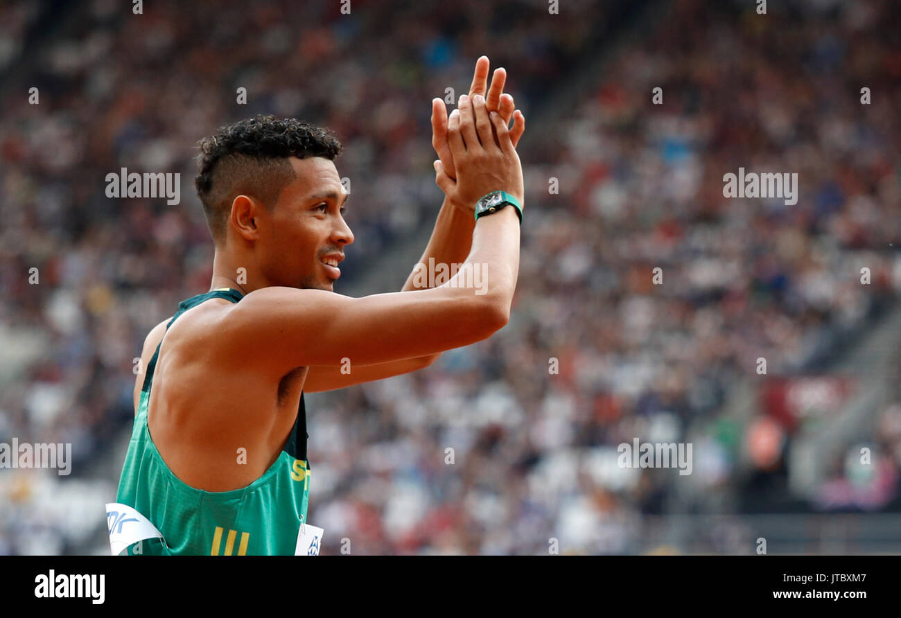 South Africa's Wayde Van Niekerk before the Men's 400m heat two during ...