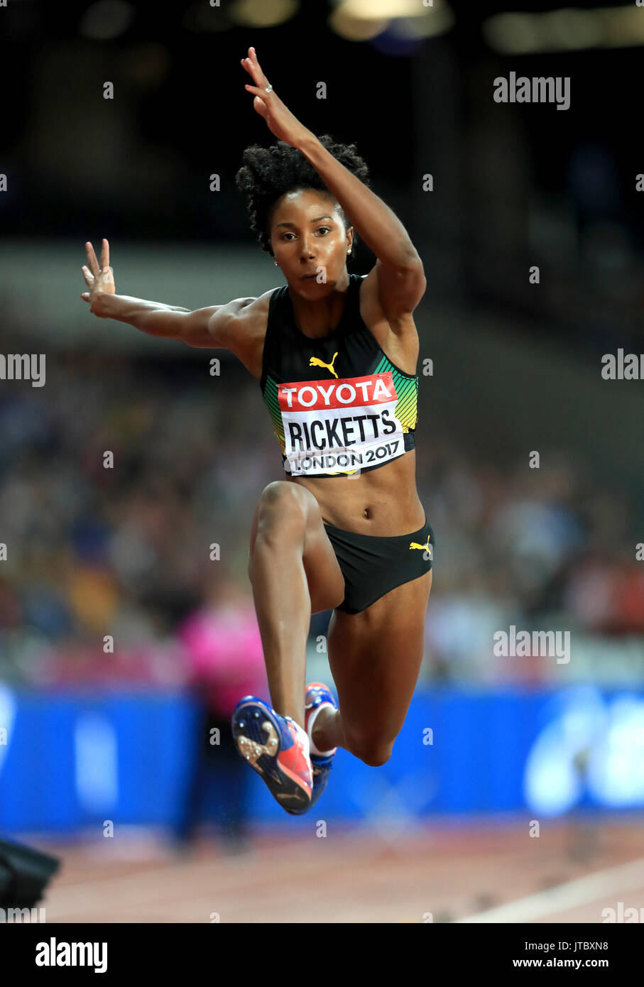 Jamaica's Shanieka Ricketts in action during the Women's Triple Jump ...