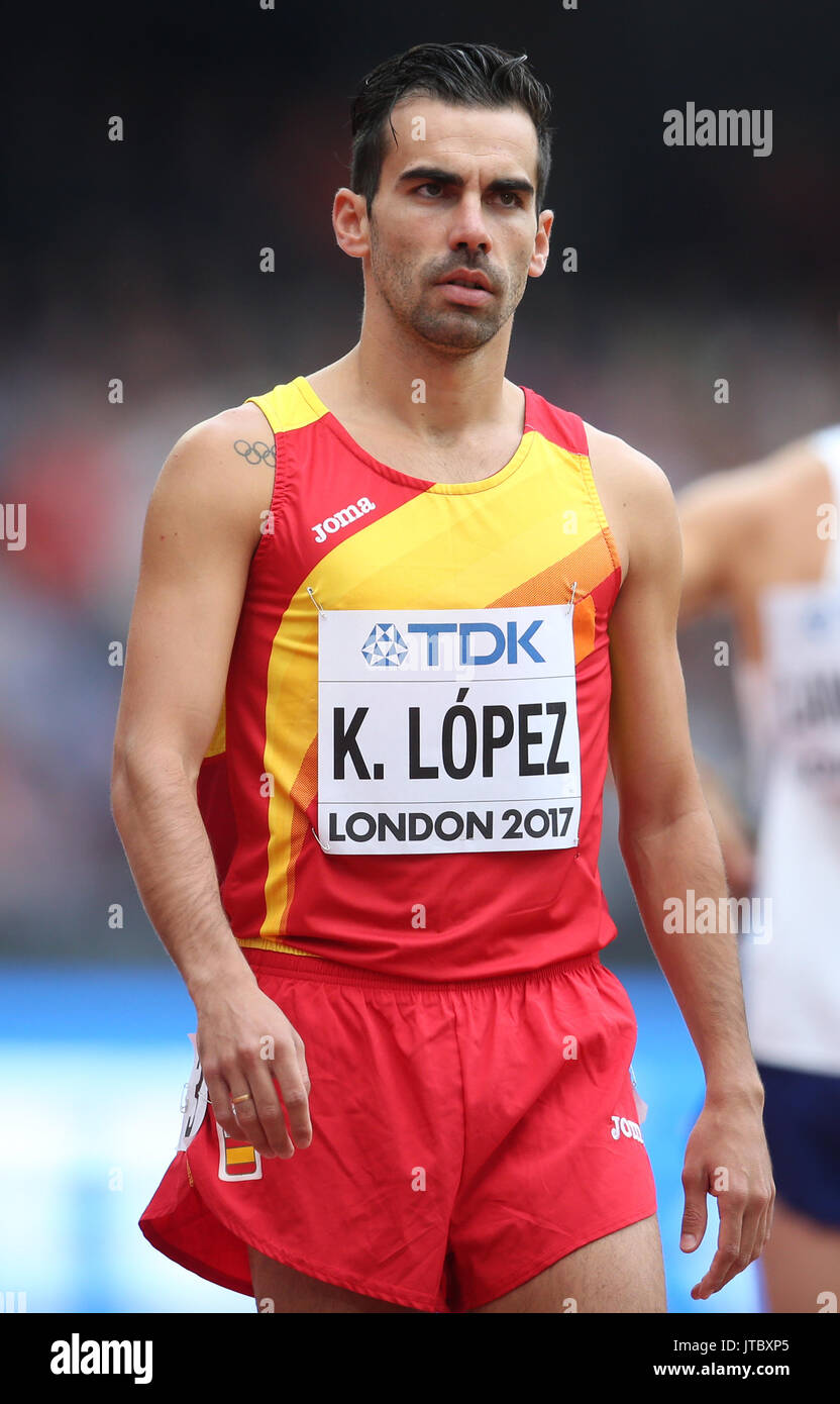 Spain's Kevin Lopez before the Men's 800m heat two during day two of ...