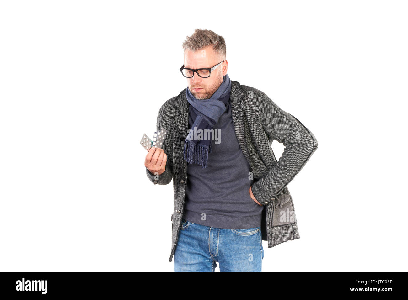 Man having flu symptoms Stock Photo - Alamy