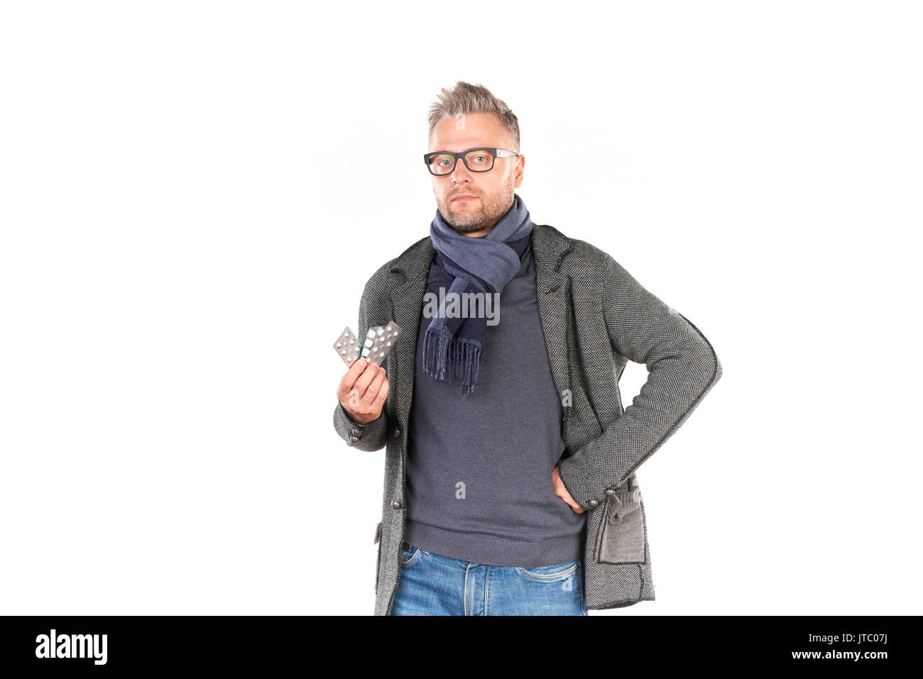 Man having flu symptoms Stock Photo - Alamy