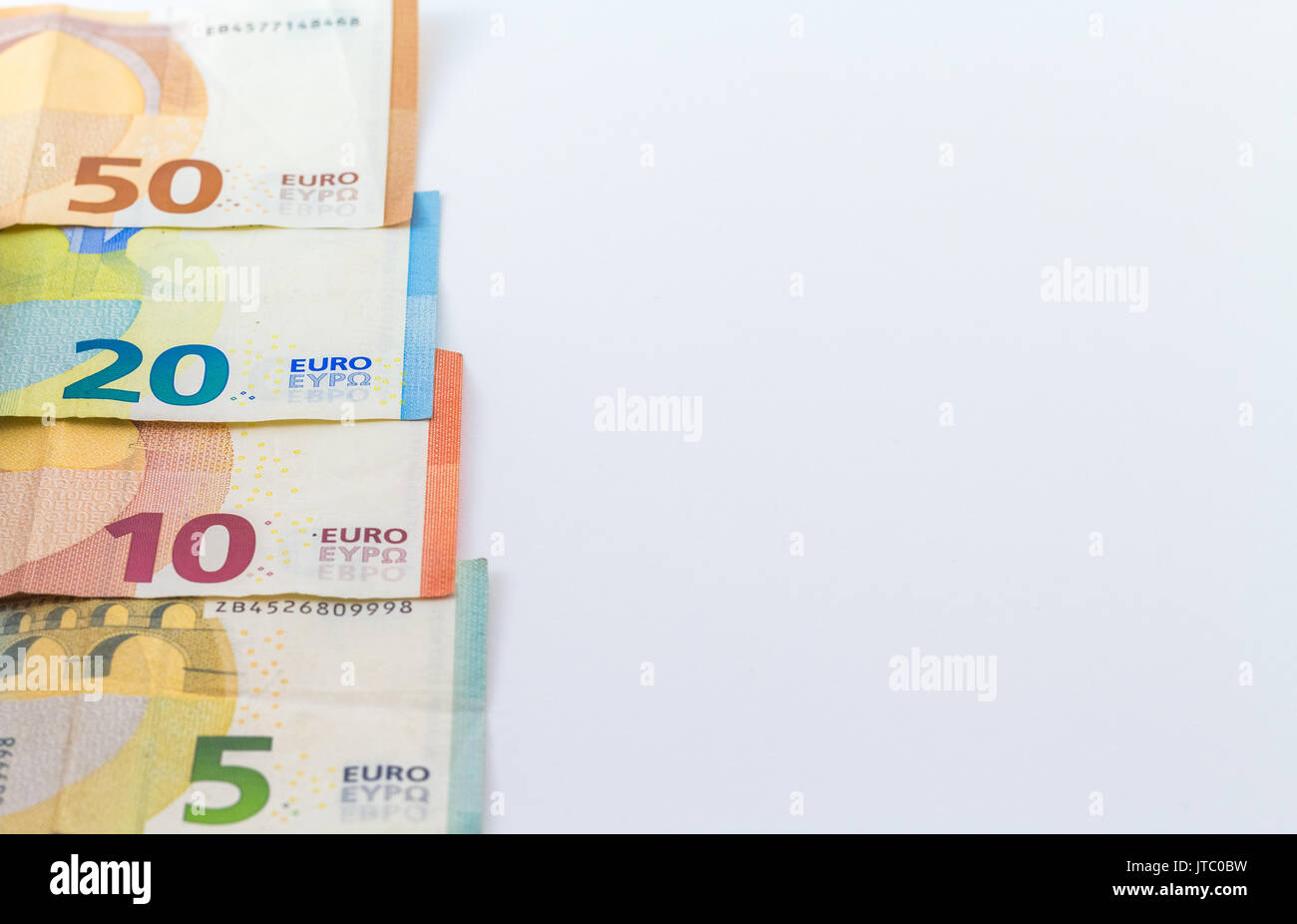 Euro Money Euro Notes European Banknotes Currency Stock Photo - Alamy
