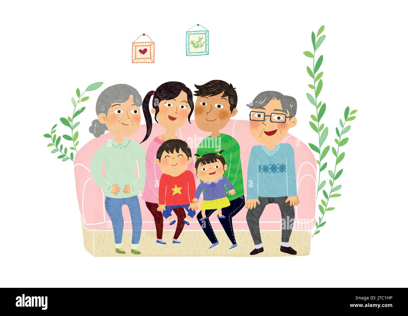 Old man son laugh Stock Vector Images - Alamy