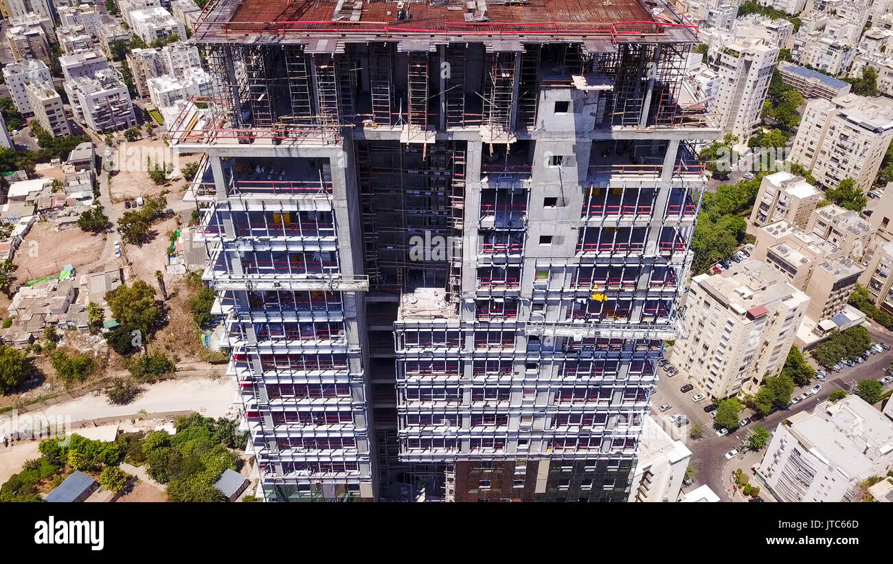 New Skyscraper building in final construction stage Stock Photo - Alamy