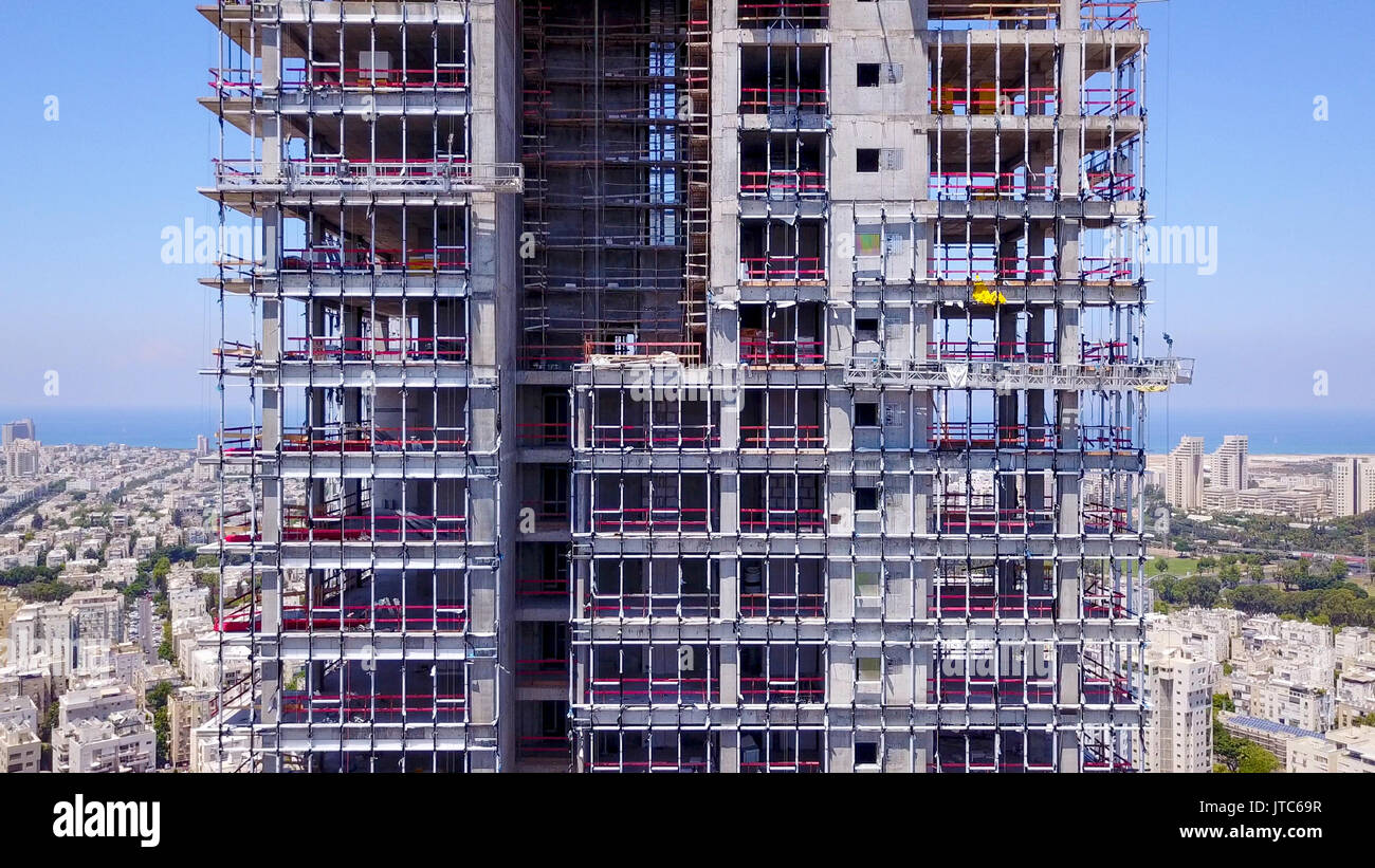 New Skyscraper building in final construction stage Stock Photo - Alamy