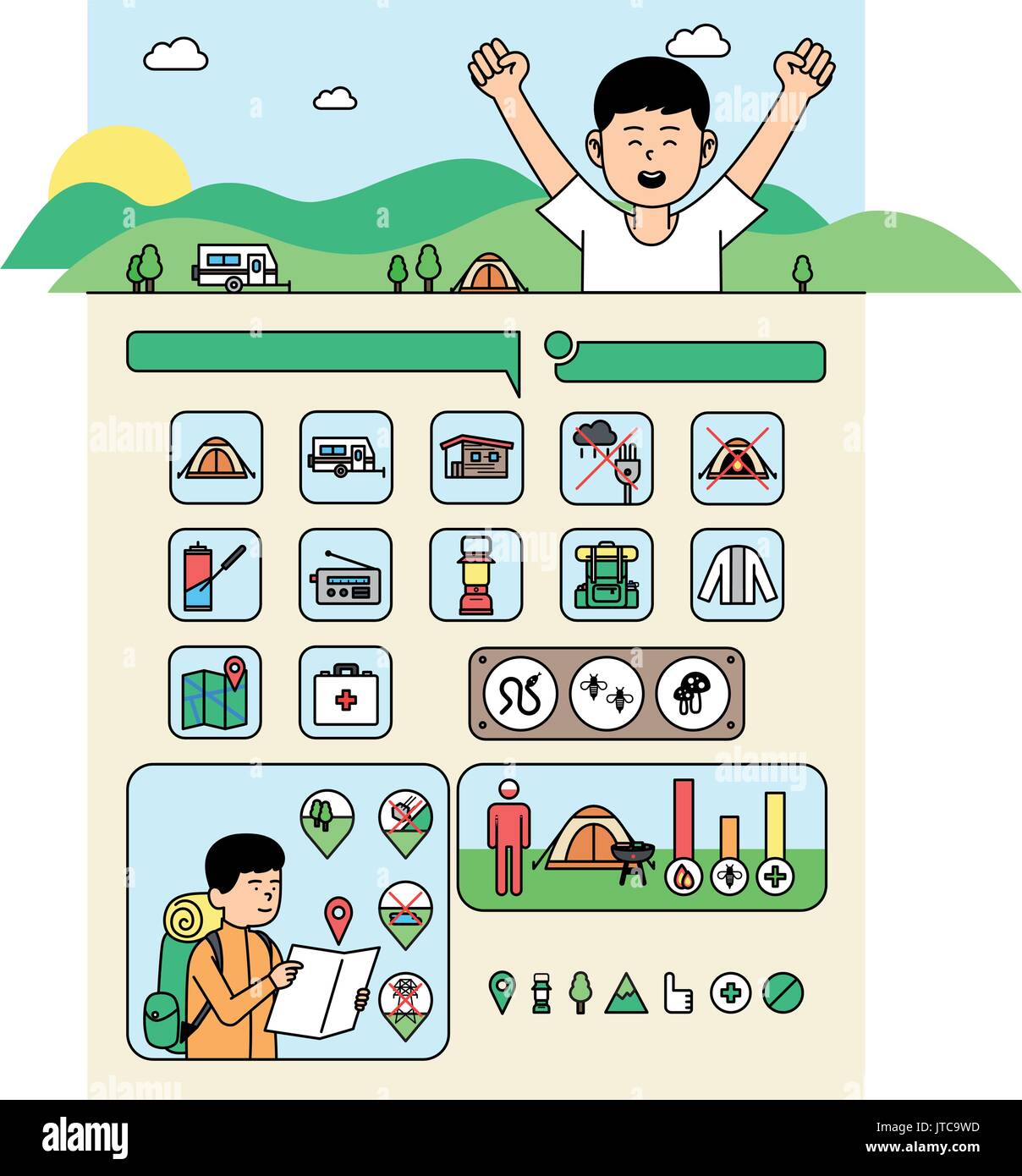 Camp health Stock Vector Images - Alamy