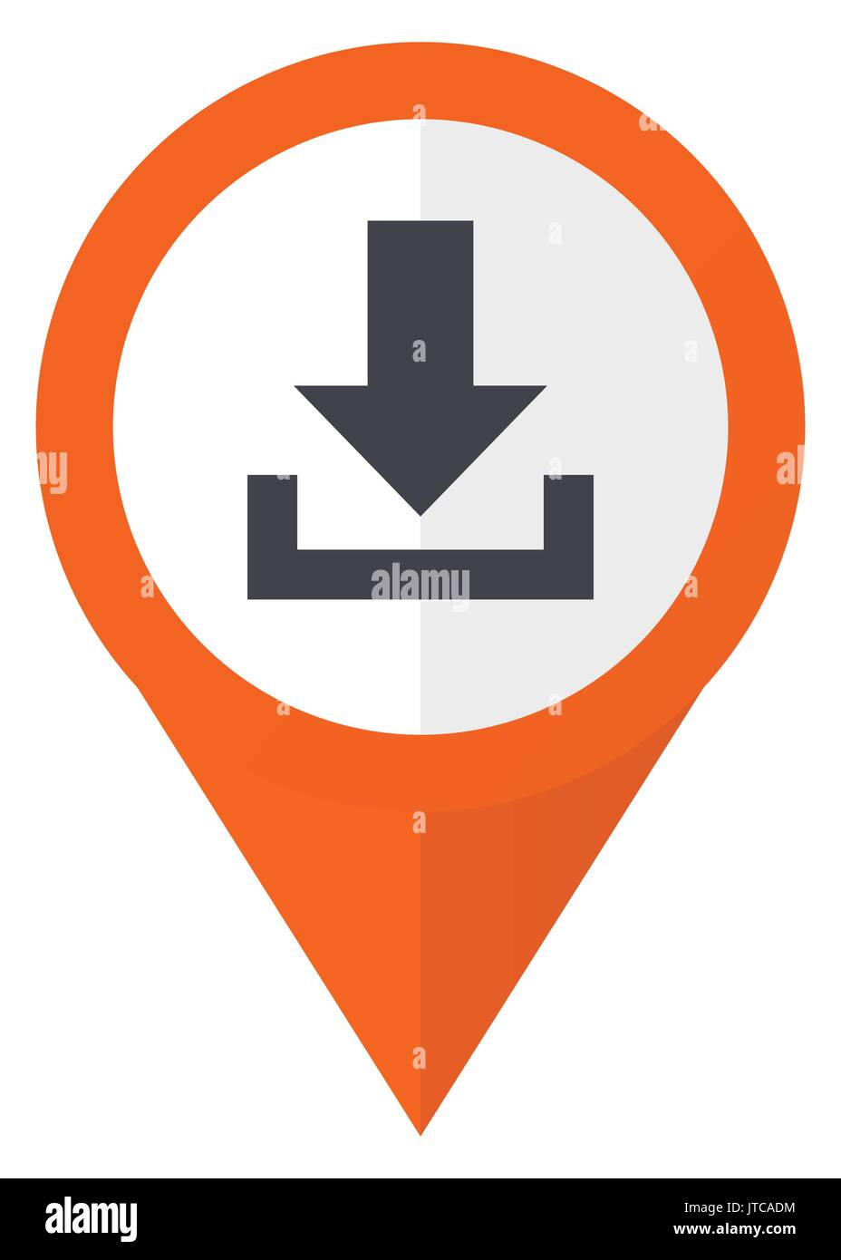Download orange pointer vector icon in eps 10 isolated on white ...