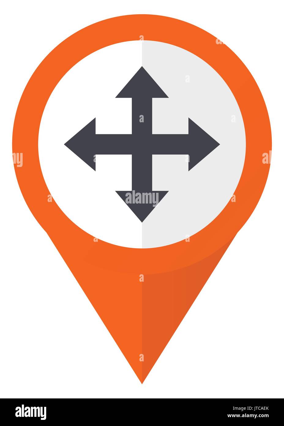 Arrow orange pointer vector icon in eps 10 isolated on white background ...