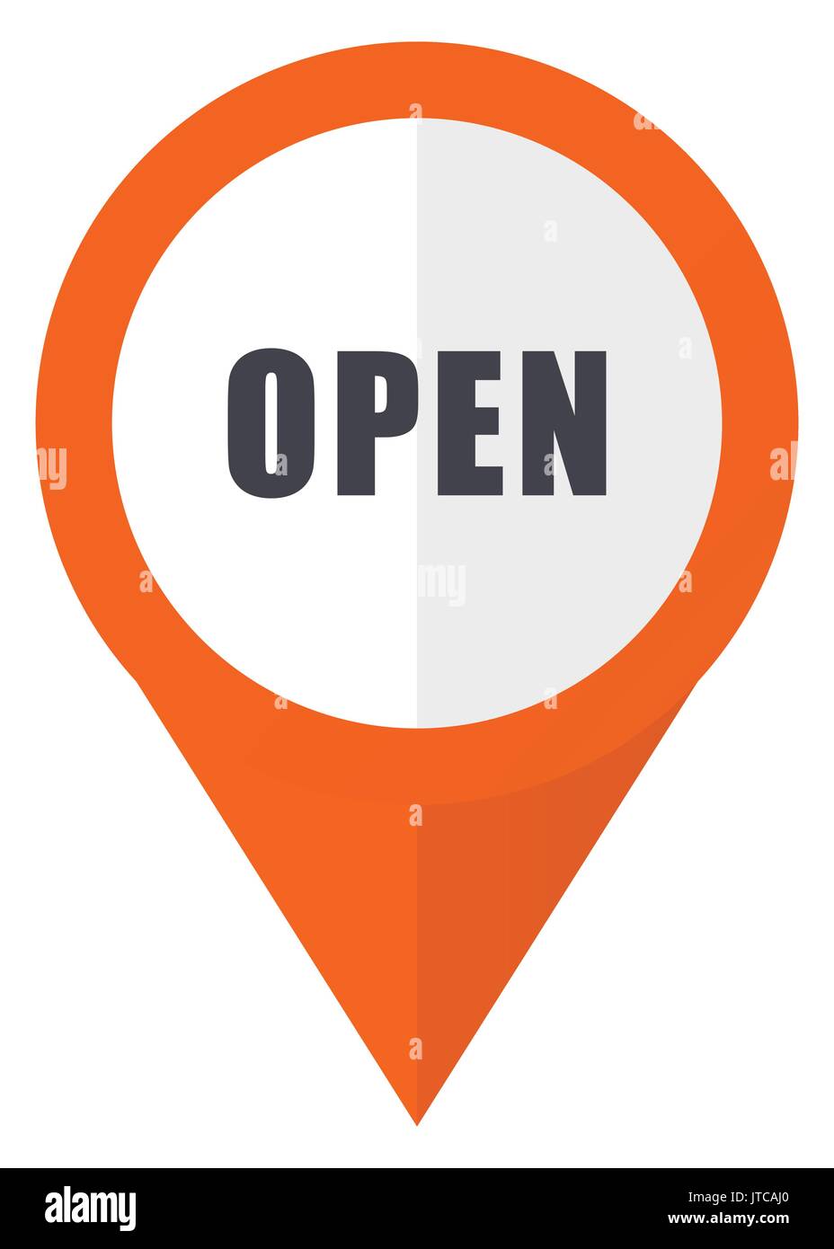 Open orange pointer vector icon in eps 10 isolated on white background ...
