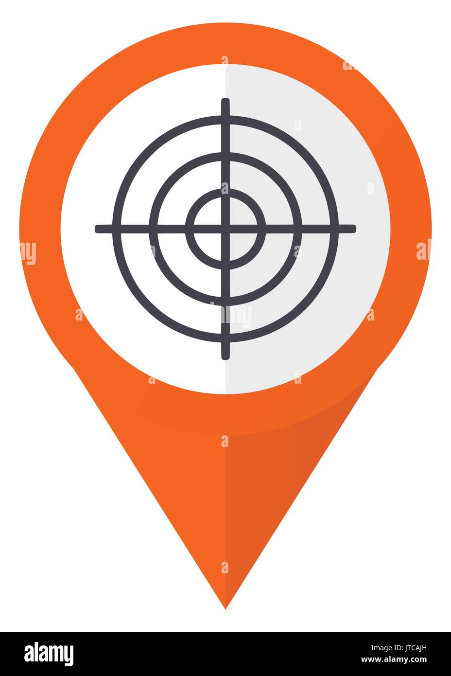 Target orange pointer vector icon in eps 10 isolated on white ...