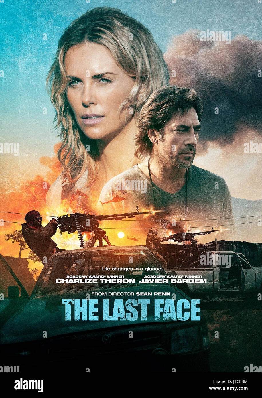 THE LAST FACE, poster, l-r: Charlize Theron, Javier Bardem, 2017 ...