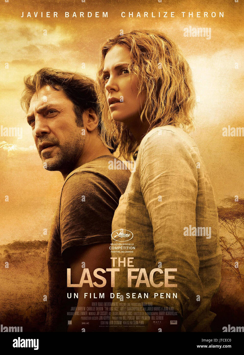 THE LAST FACE, French poster, l-r: Javier Bardem, Charlize Theron, 2017 ...