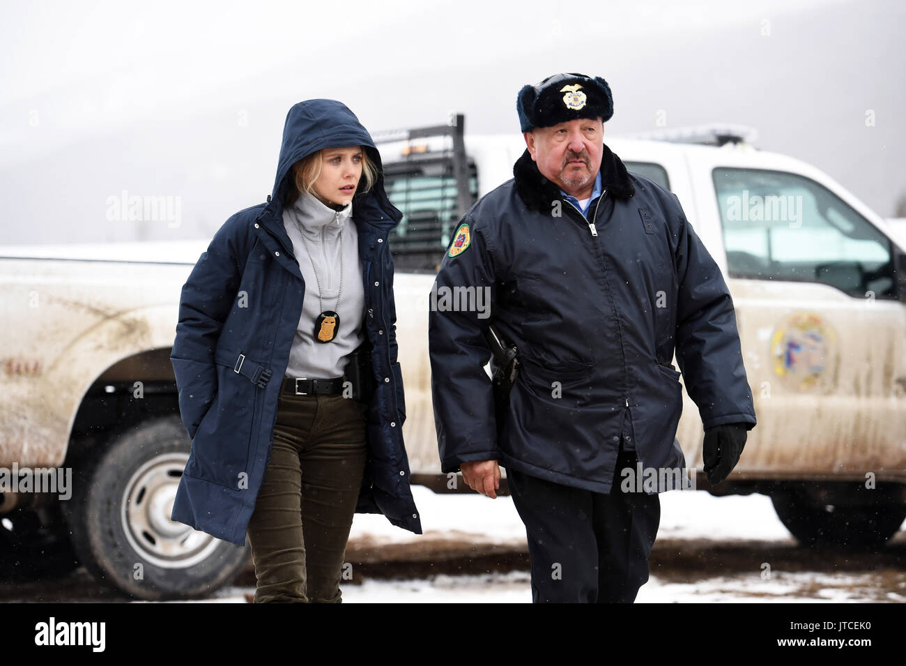 WIND RIVER, from left, Elizabeth Olsen, Graham Greene, 2017. ph: Fred ...