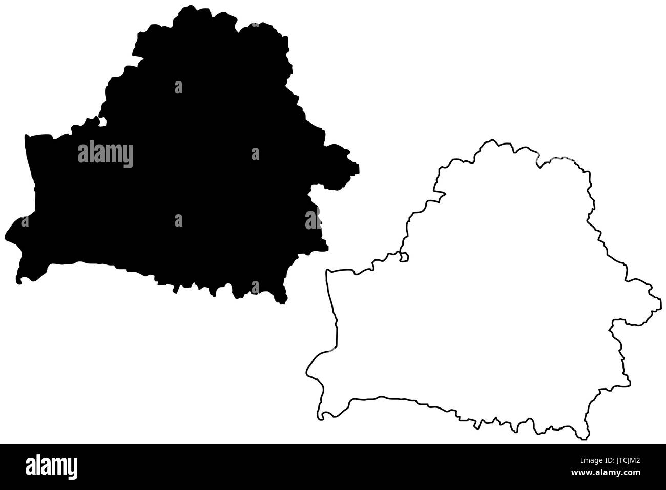 Belarus map vector illustration, scribble sketch Byelorussia Stock ...