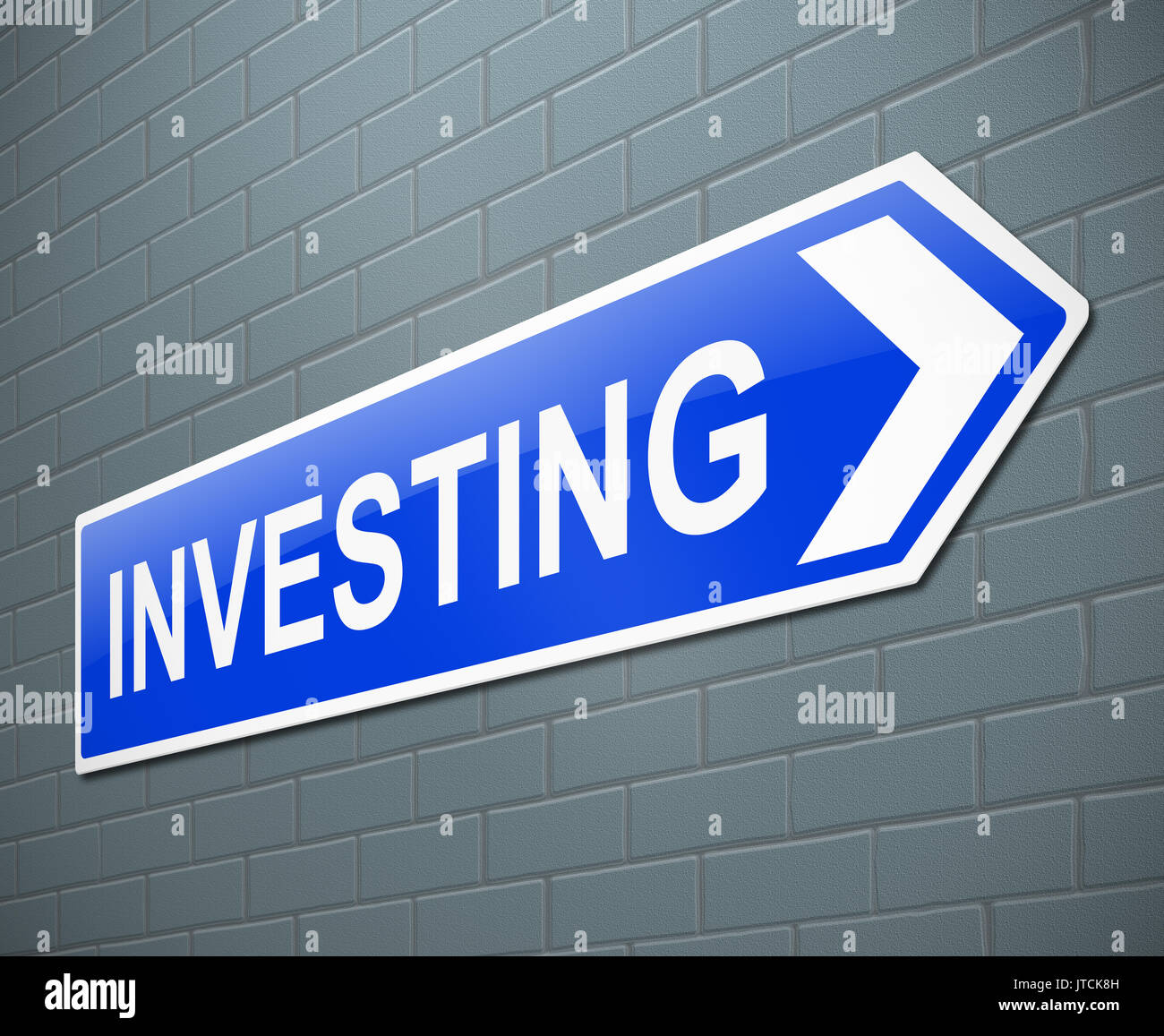 3d Illustration depicting a sign with an investing concept Stock Photo ...