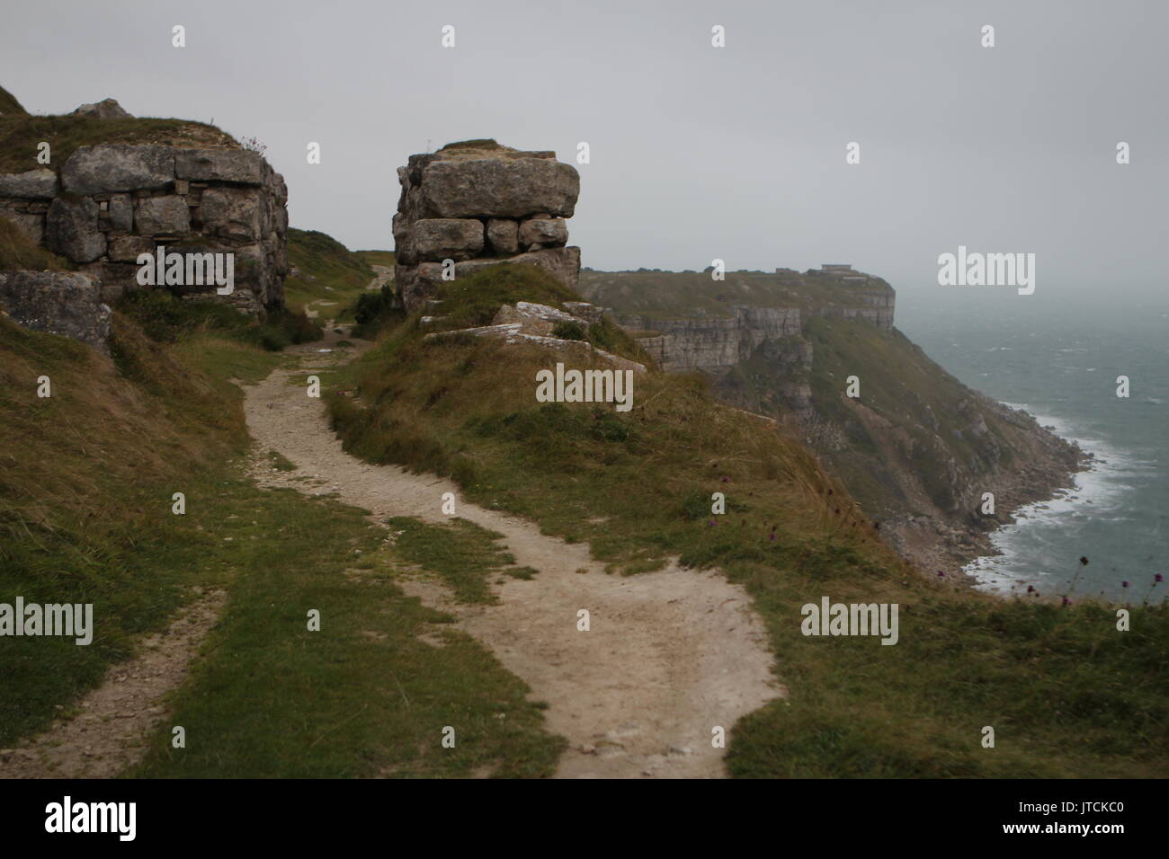 Sculptures at Portland Quarry, home to Portland limestone Stock Photo ...