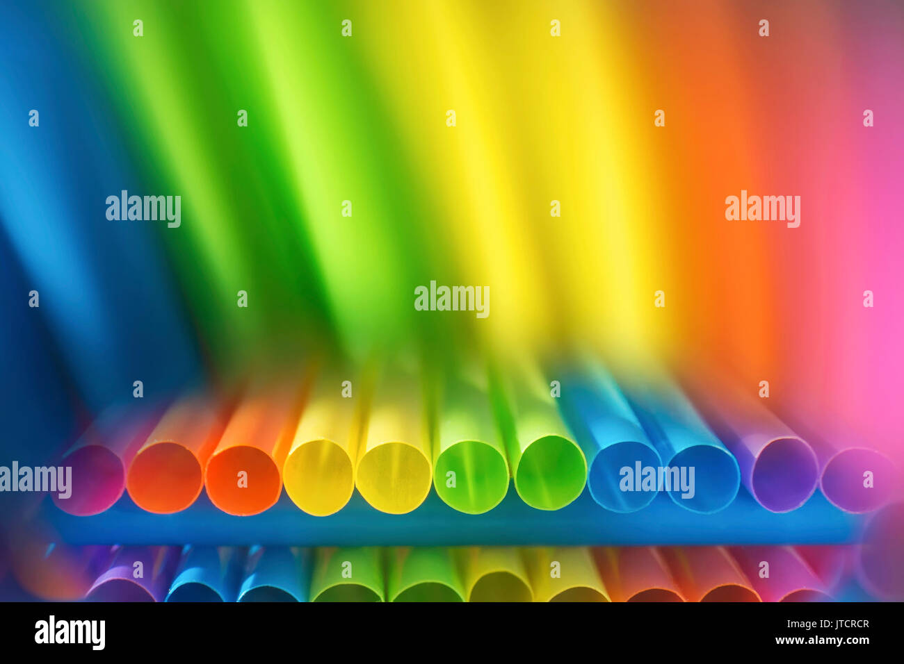 Abstraction of color scale from vertical color tubes, rainbow spectrum ...