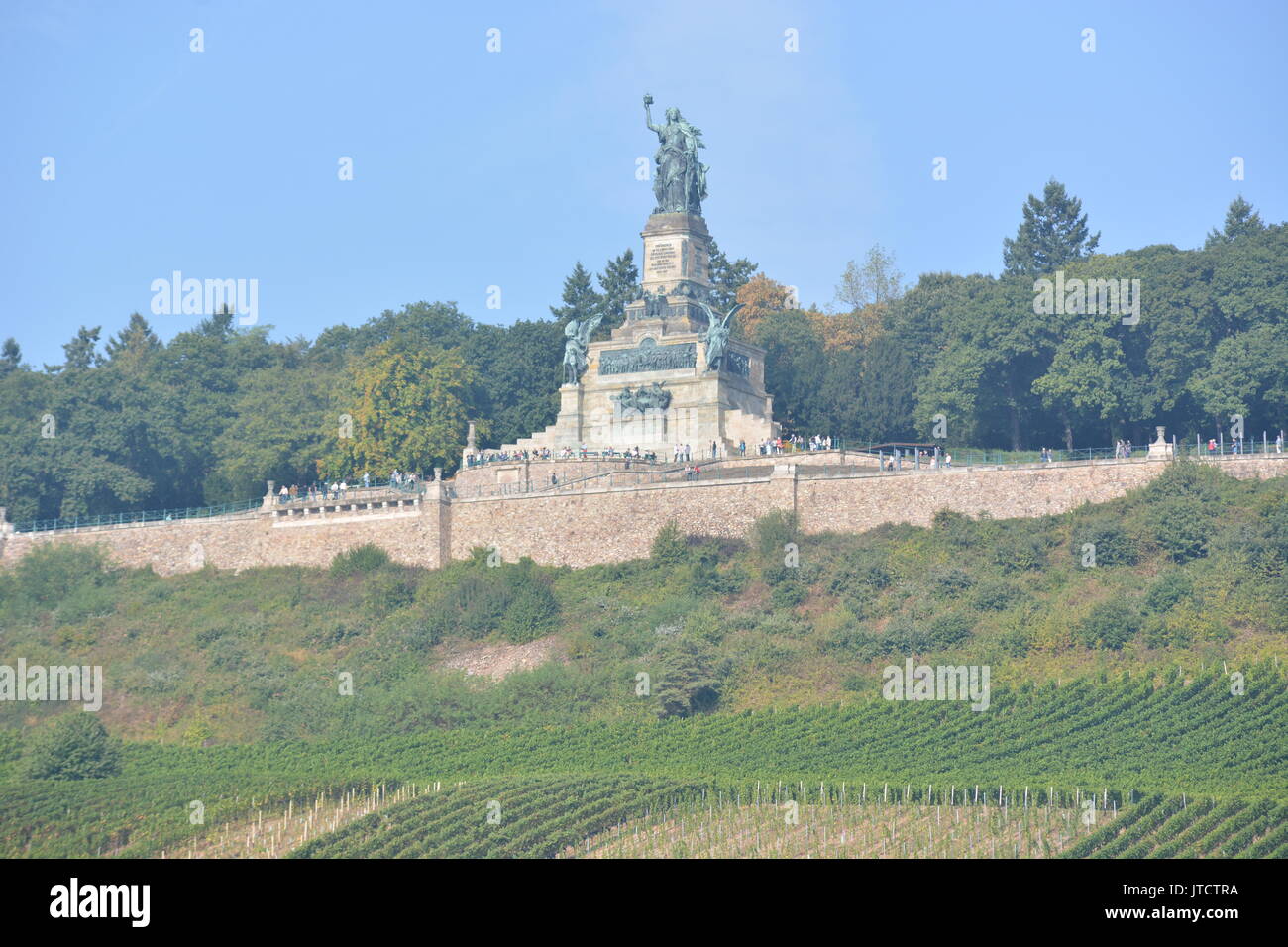 Statue germania niederwalddenkmal niederwald monument hi-res stock ...