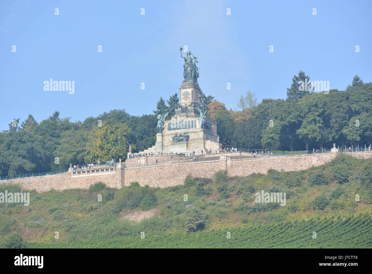Statue germania niederwalddenkmal niederwald monument hi-res stock ...
