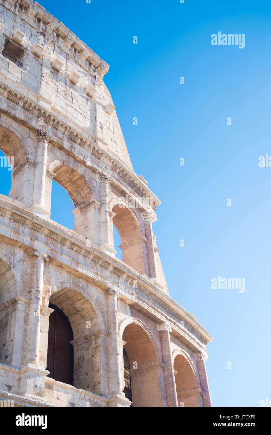 detail of the famous collosseum amphitheater in rome, italy Stock Photo ...