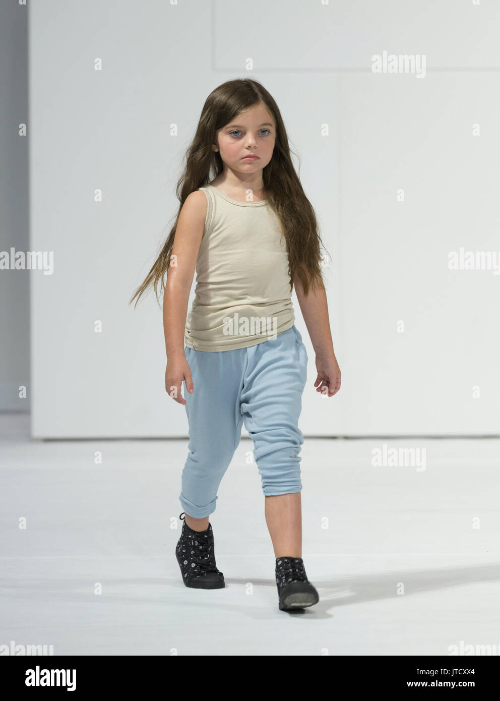 New York, NY USA - August 6, 2017: Young model walks runway for Lennon ...