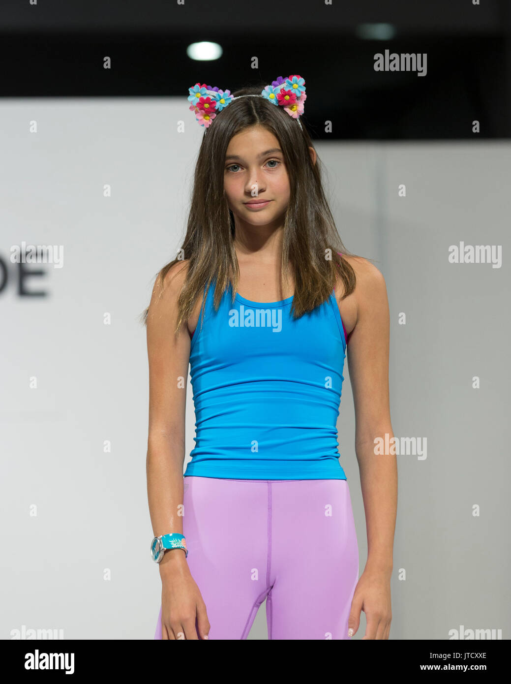 New York, NY USA - August 6, 2017: Young model walks runway for MOD ...