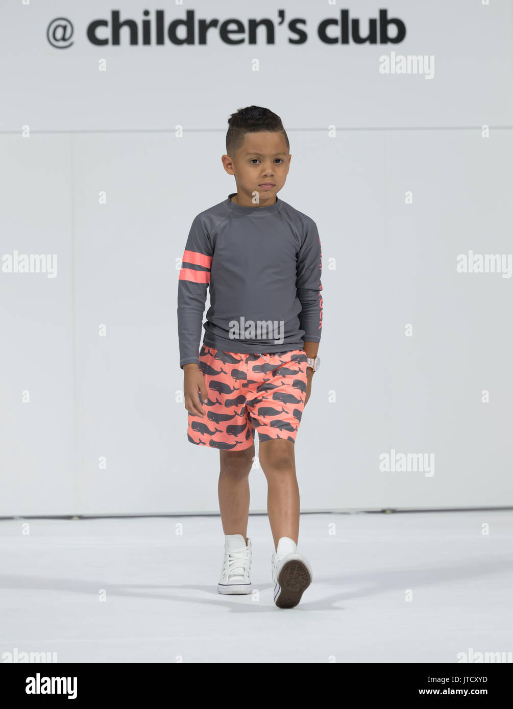 New York, NY USA - August 6, 2017: Young model walks runway for Snapper ...