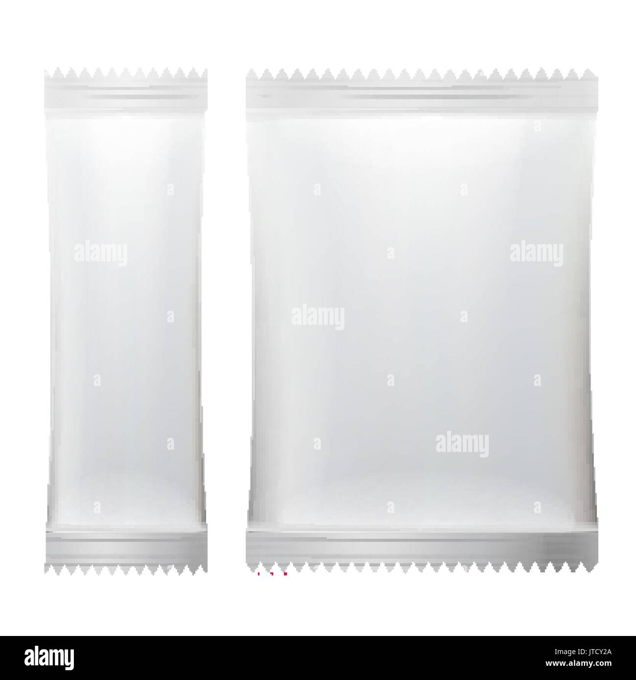 Sachet Vector. White Empty Clean Blank Of Stick Sachet Packaging ...