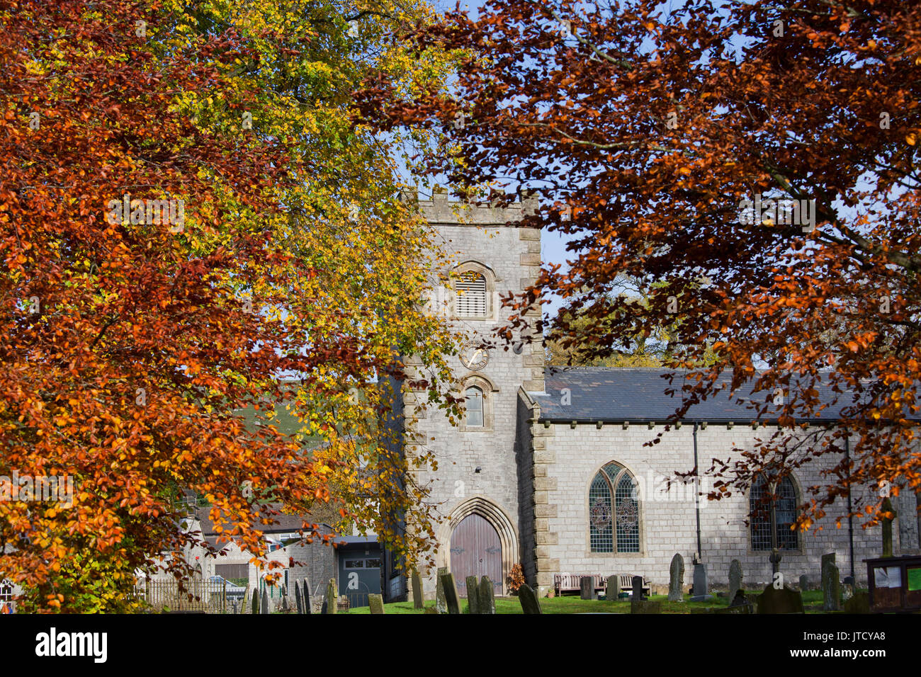 Earl Sterndale, St Michael and All Angels church, Peak District Stock ...