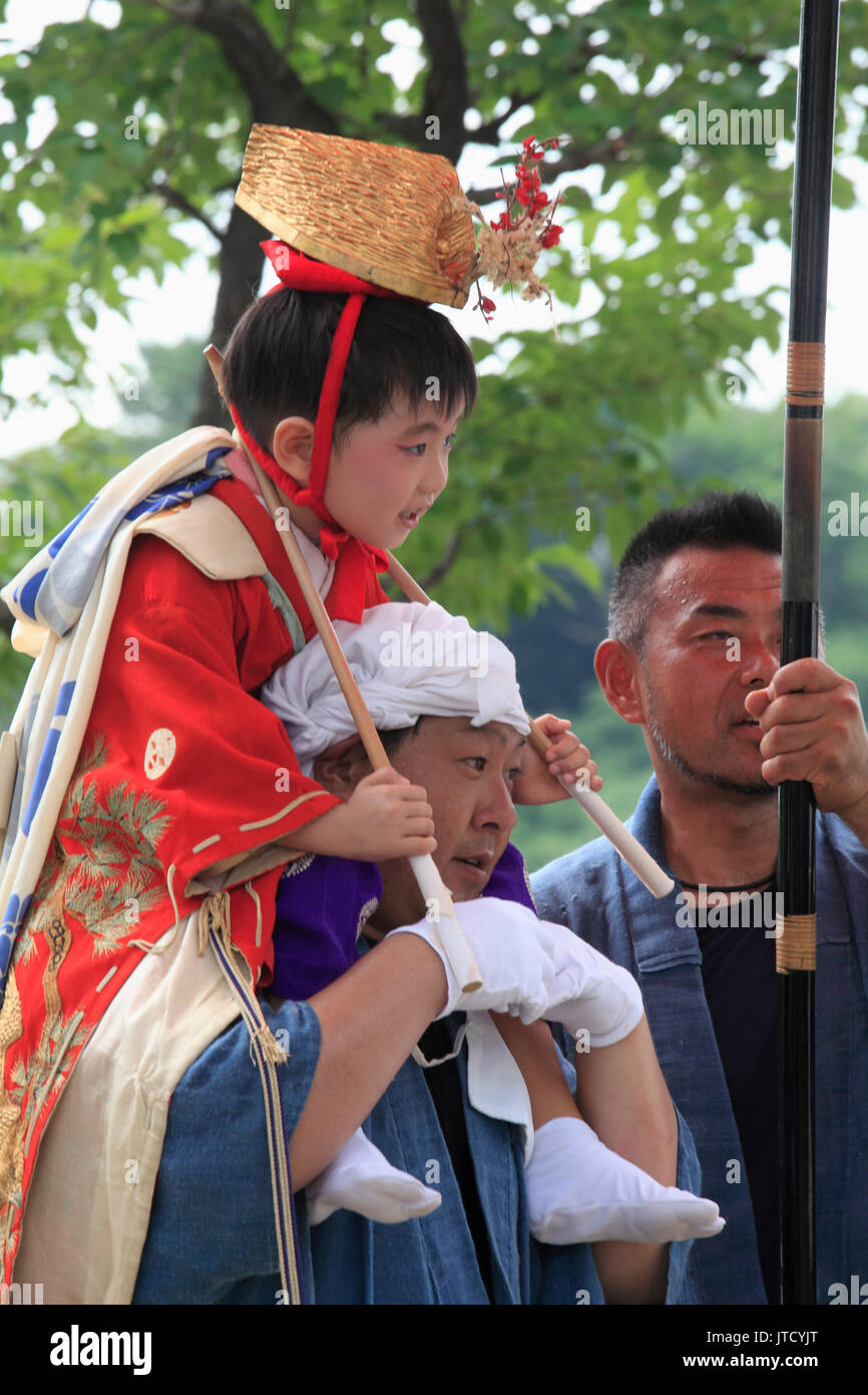 Japan, Tsushima, Owari Tenno Matsuri, festival, people, Chigo, sacred ...