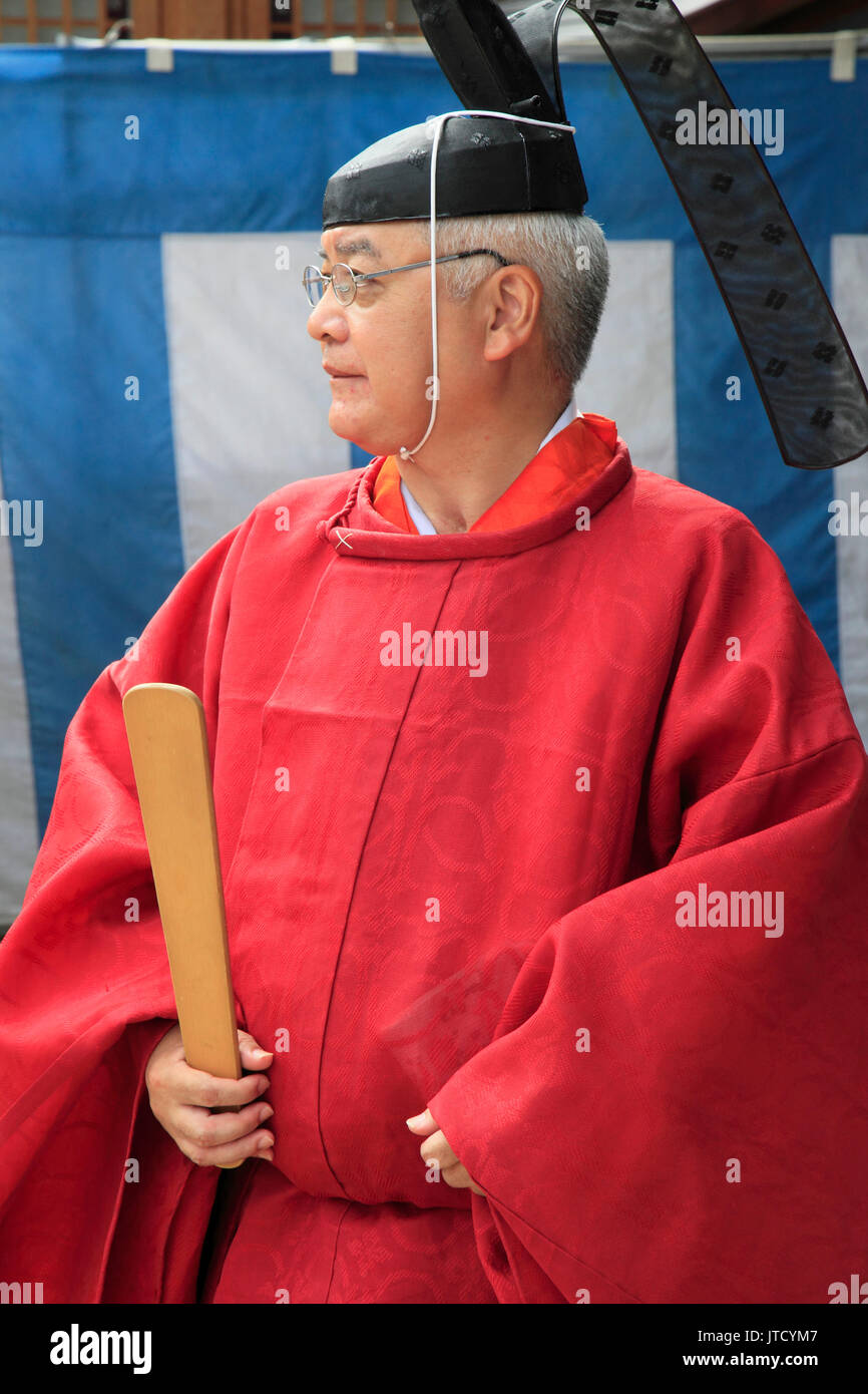 Japan, Osaka, Tenjin Matsuri, festival, people, shinto priest Stock ...