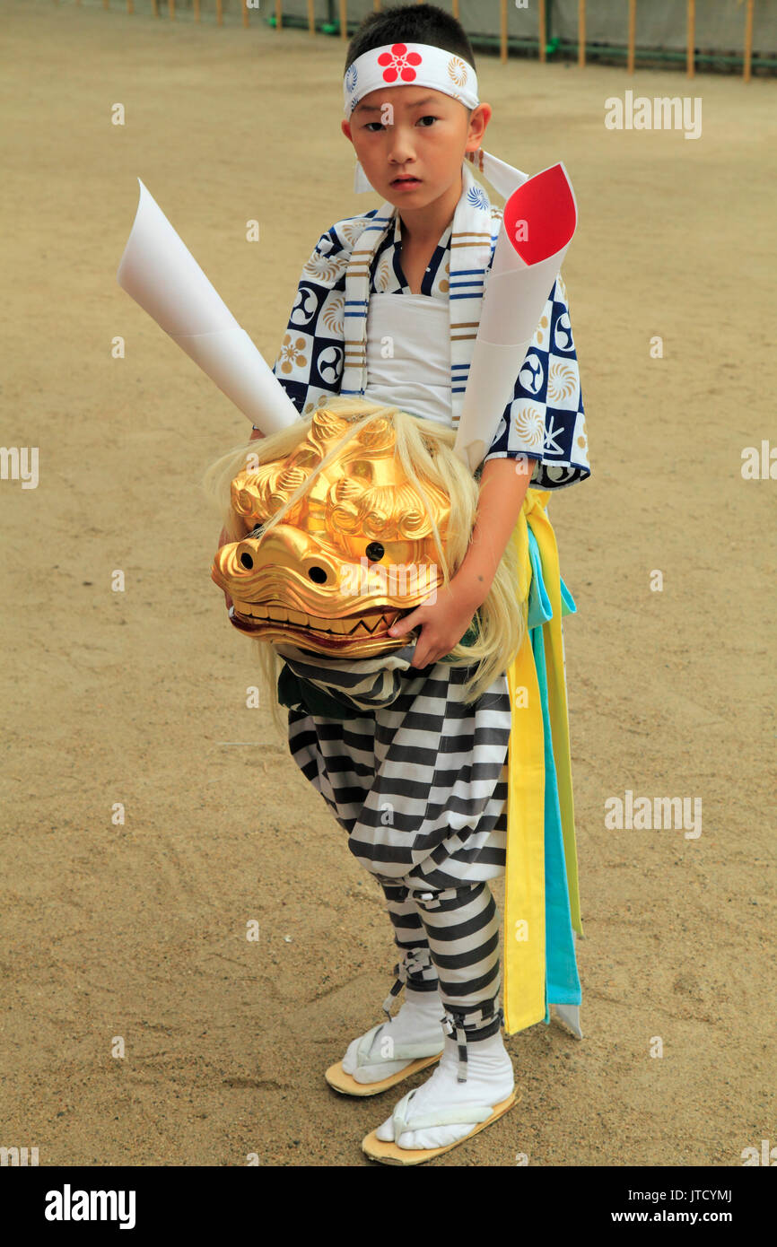 Japan, Osaka, Tenjin Matsuri, festival, people, boy Stock Photo - Alamy