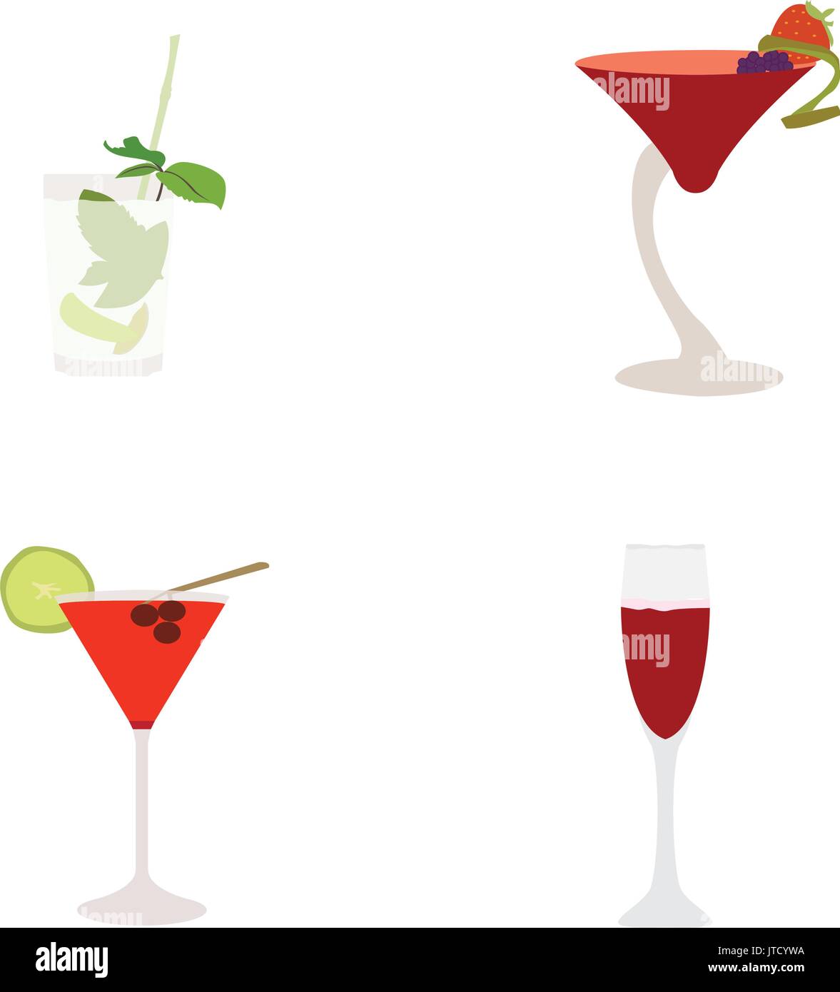 Set of cocktails Stock Vector Image & Art - Alamy