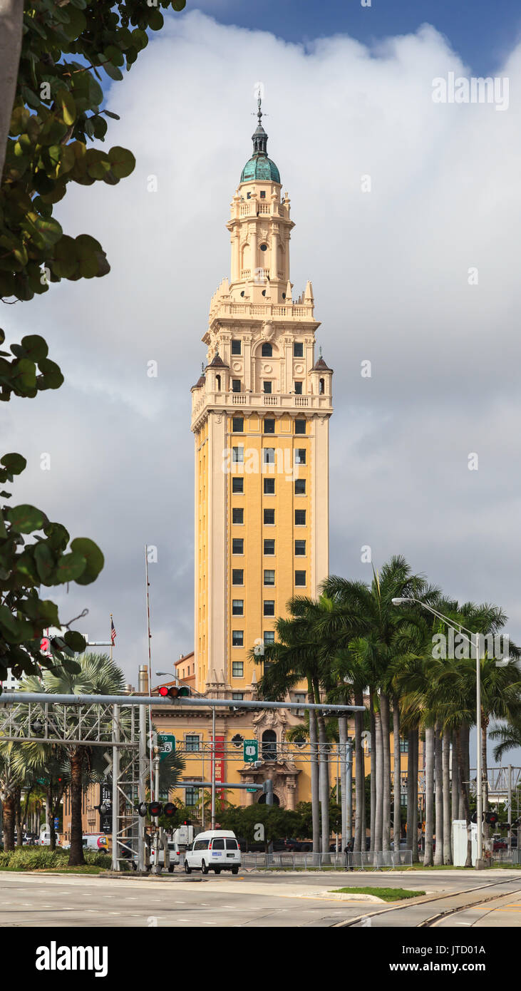 The Freedom Tower in Miami, Florida. In 2008 the Miami city landmark ...