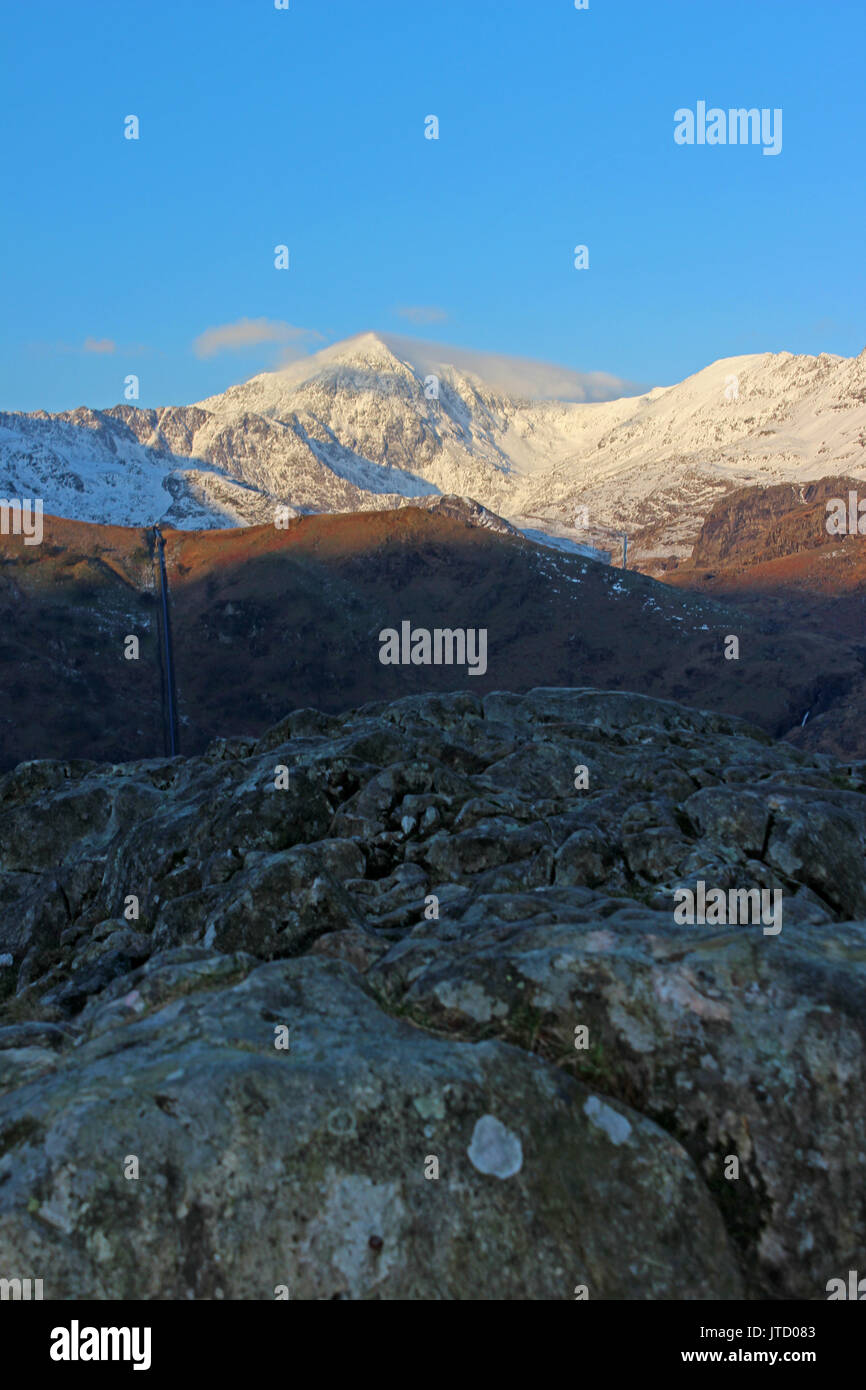 Snowdon after snowfall Stock Photo - Alamy