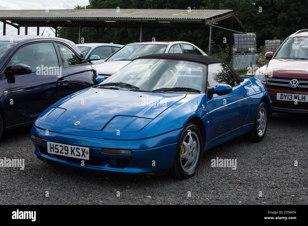 Lotus Elan M100 soft top sports car pacific blue colour stylish looking ...