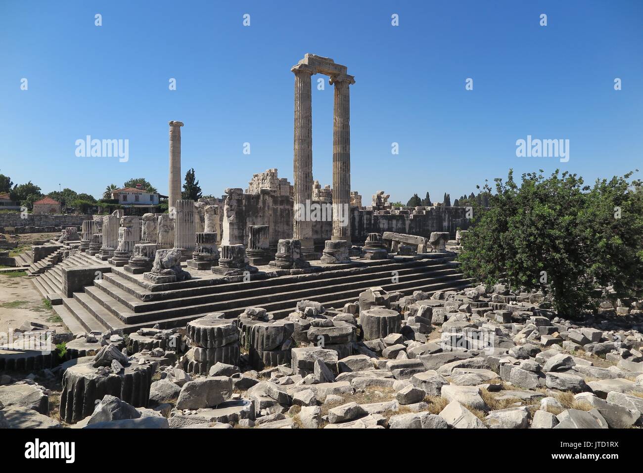 Temple of Apollo ancient ruins in Didim Turk Stock Photo - Alamy
