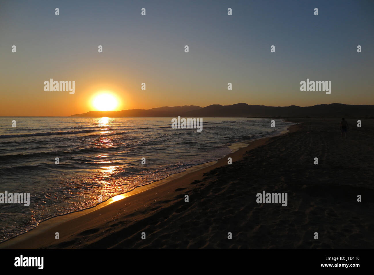 Nice sunset over sea Stock Photo - Alamy